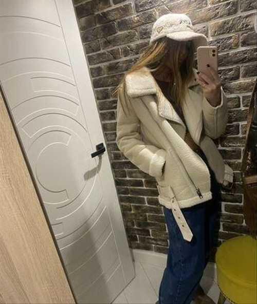 Дубленка Zara свитер шапка sisley