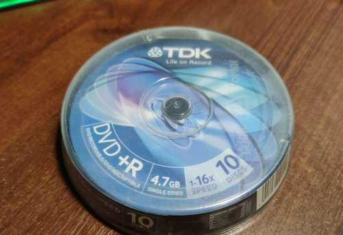 Болванка TDK DVD+R 4.7Gb 10шт