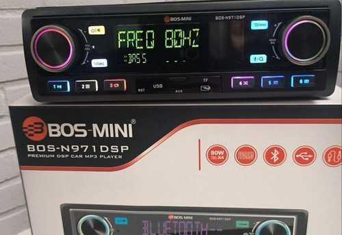 Магнитола Bos-mini 971 процессорная 80w Bluetooth