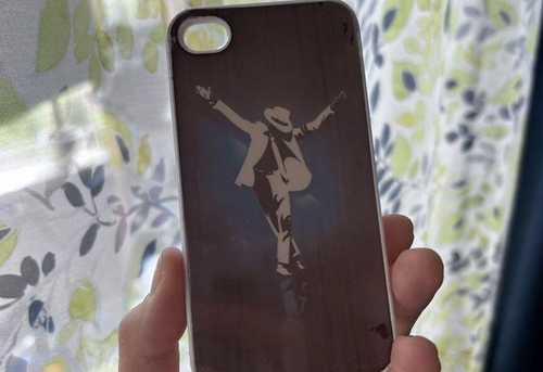 Чехол на iPhone 4/4s с Майклом Джексоном