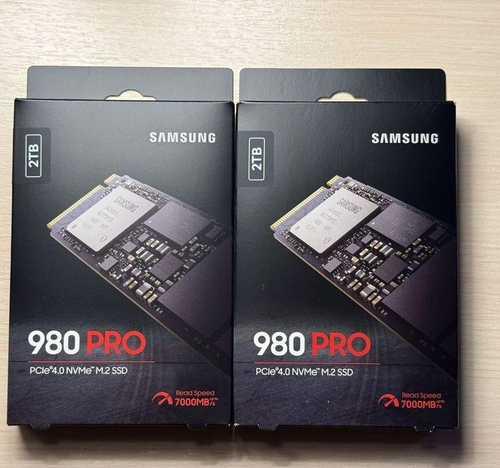 SSD Samsung 980 Pro 2 тб, новые, чек