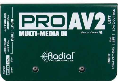 Мультимедиа директ-бокс Radial PRO-AV2