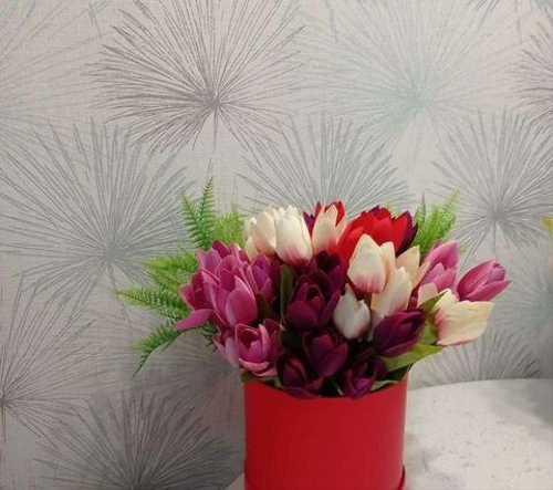 Искусственные цветы букет тюльпаны