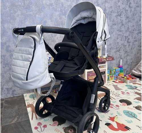 Коляска детская из экокожи 2 в 1 Amarobaby Tutum