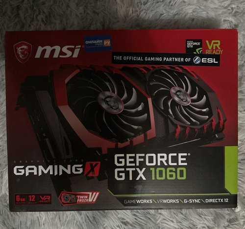 Видеокарта gtx 1060 6gb msi gaming x