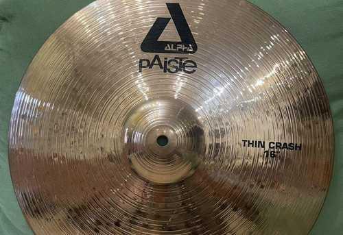 Тарелка Paiste alpha thin crash 16"