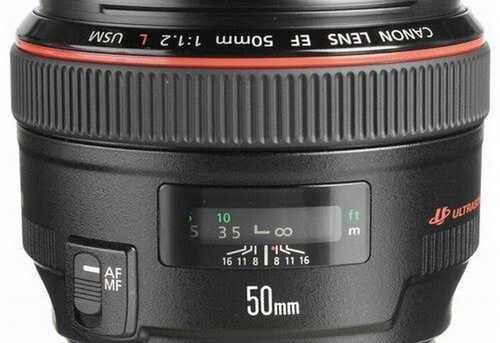 Объектив Canon EF 50mm f/1.2L USM, черный
