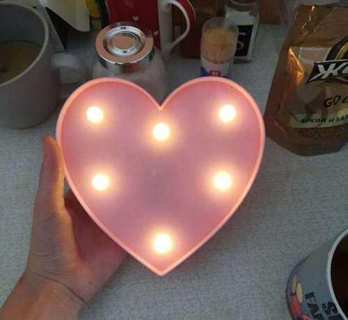 Лампа ночник милое "сердце"