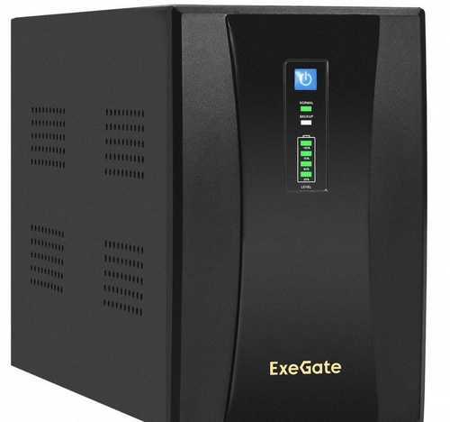 Ибп ExeGate SpecialPro UNB-2000.LED.AVR.2SH.RJ.USB 2000VA/1200W, LED, AVR,2*Schuko, RJ45/11, USB, ме