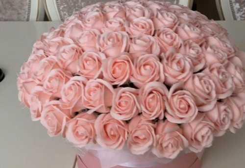 Розовые мыльные розы, 101 штука
