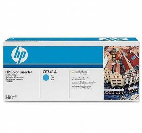 Оригинальный картридж hp CE741A № 307A голубой