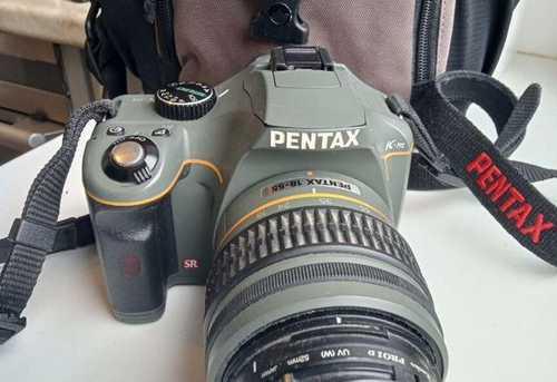 Фотоаппарат Pentax k-m с двумя объективами