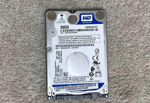 500гб Жесткий диск HDD WD5000lpcx 2,5''