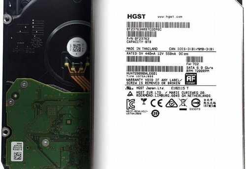 Жесткий диск SATA3 8тб 3.5" hgst HDD 8tb 7200rpm