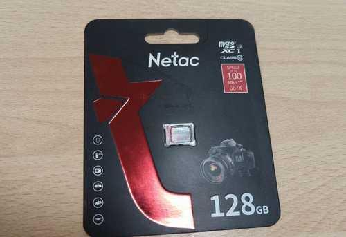 Карты памяти microsd Netac 128gb 100mb/s class 10