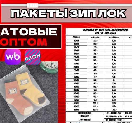 Пакеты зип лок с бегунком
