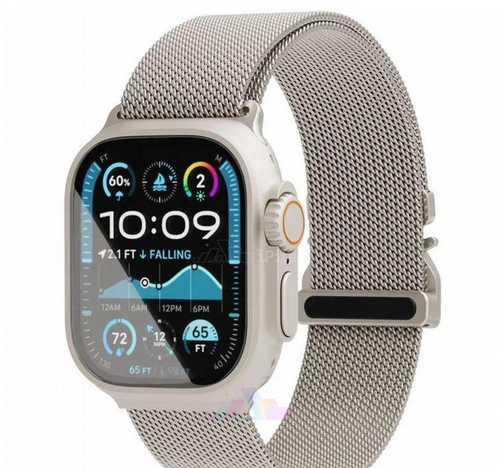 Ремешок VLP Milanese Band Pro для Apple Watch 44 / 45 / 46 / Ultra (Gray)