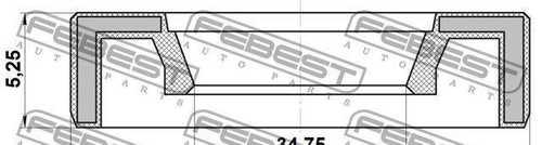 Сальник ступичный задний 34.75x39.9x5.25x11.6