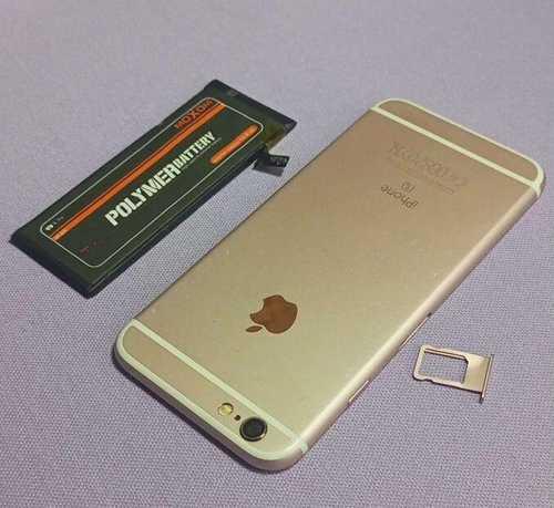 Корпус iPhone 6s rose gold + аккумулятор