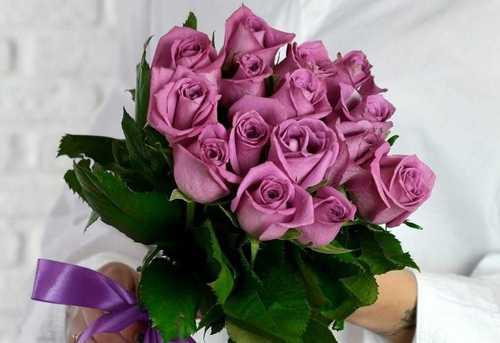 Букет 17 роз.Фиолетовые