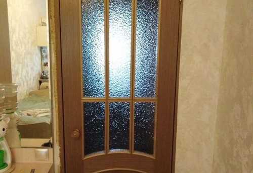 Двери межкомнатные деревянные со стеклом бу