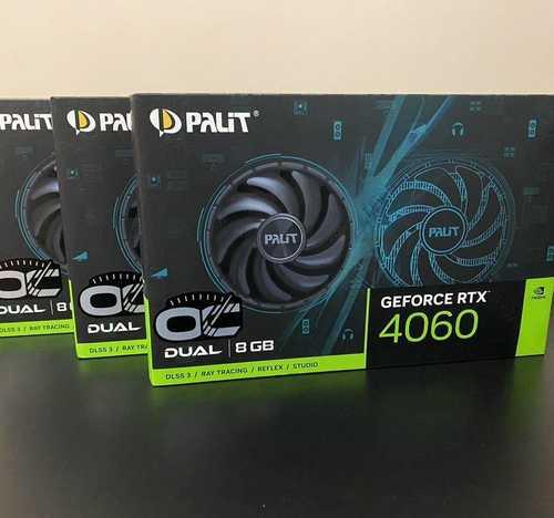 Новая Palit 4060 dual OC 8Gb (гарантия)