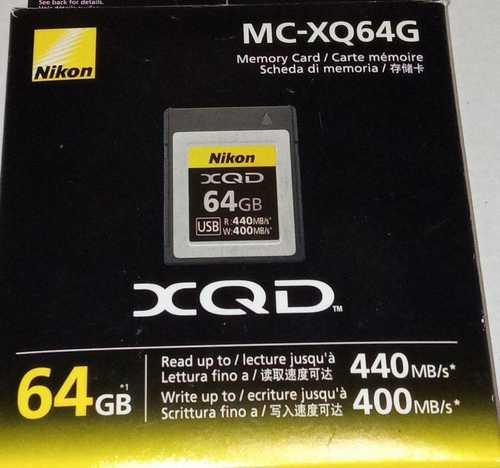 Nikon MC-XQ64G Карта памяти XQD 64Gb