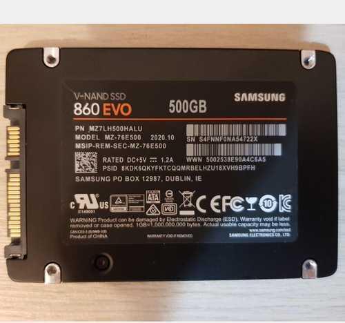 Ssd samsung 860 evo 500gb