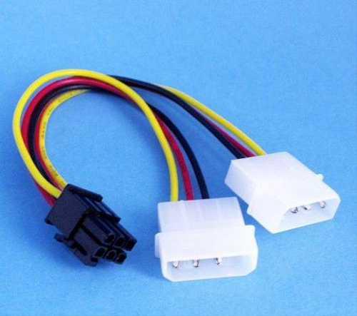 Переходник питания 2 Molex на 6pin 0,15 м