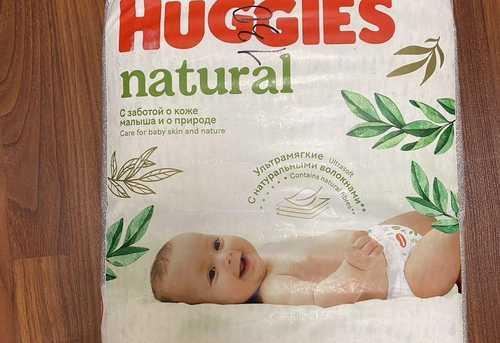 Подгузники huggies natural 2 целая пачка