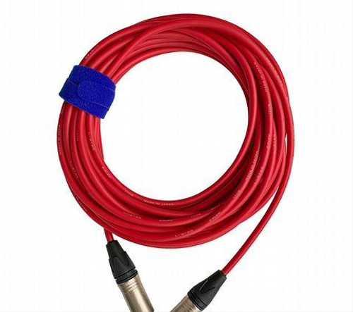 Кабель микрофонный GS-PRO xlr3f-xlr3m (red) 10 мет