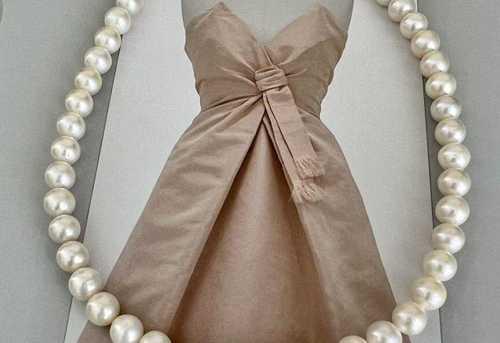 Ожерелье из натурального жемчуга в винтажном стиле