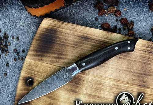 Нож "Кухонный малый", цельнометаллический, дамасск