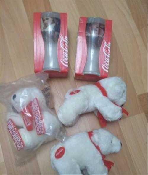 Coca cola стаканы и мишки