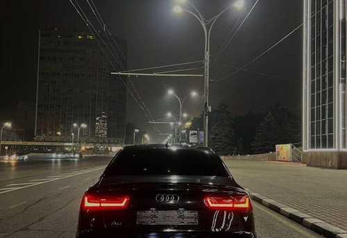 Тонированные адние фонари Audi A6 C7 2011-2014
