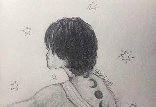 Рисунок карандашом bts