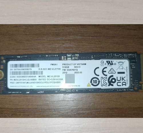 SSD Samsung 512 гб PM9A1