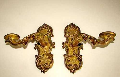 Старинные дверные ручки бронза латунь барокко