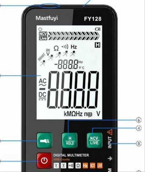 Интеллектуальный мультиметр FY128C