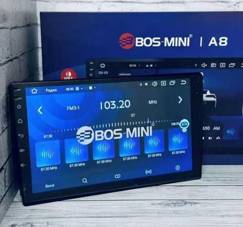 Магнитола 2 din android 9 дюймов bos mini a8