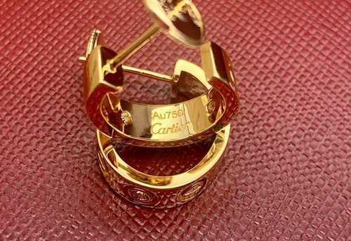 Серьги Cartier Love vgold премиум