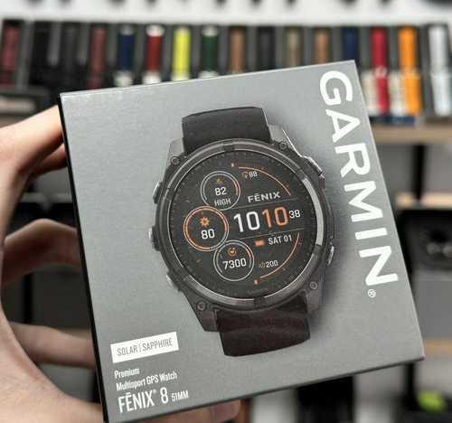 Garmin Fenix 8 - 51mm, Solar Sapphire Carbon Gray