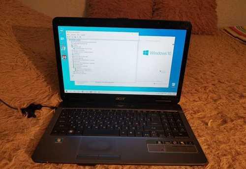 Acer/15.6/2 ядра/3gb ddr2/видео 512/акб 15мин