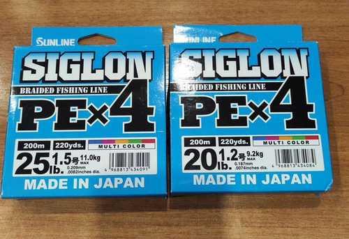 Шнуры Sunline Siglon PE X4 #1.2, #1.5 по 200 м