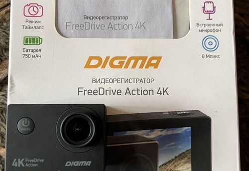Экшн камера видеорегистратор digma 4k