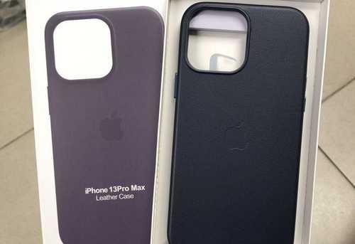 Чехол на iPhone 13 Pro Max Leather Case синий