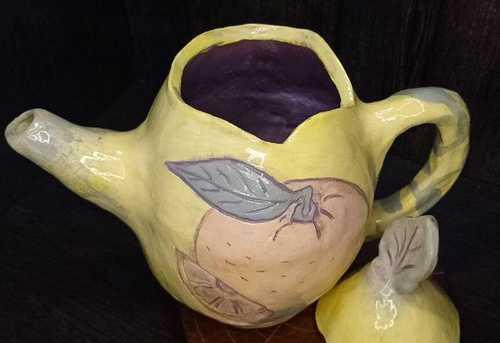 Керамический чайник ручной работы