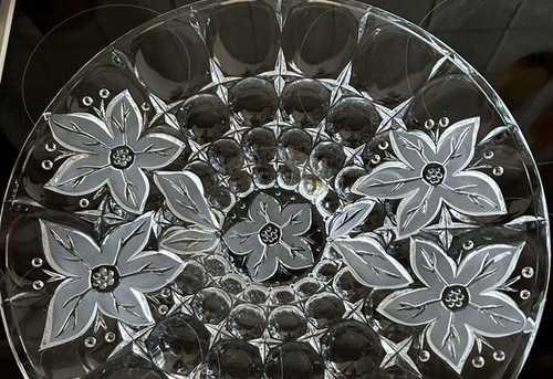 Блюдо из хрустального стекла Богемия, 80-е годы