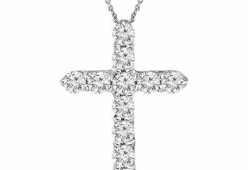 Крест с выращенными бриллиантами 0,981 ct