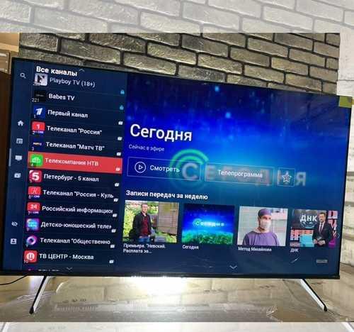 Безрамочный телевизор 55 с самым быстрым SMART TV